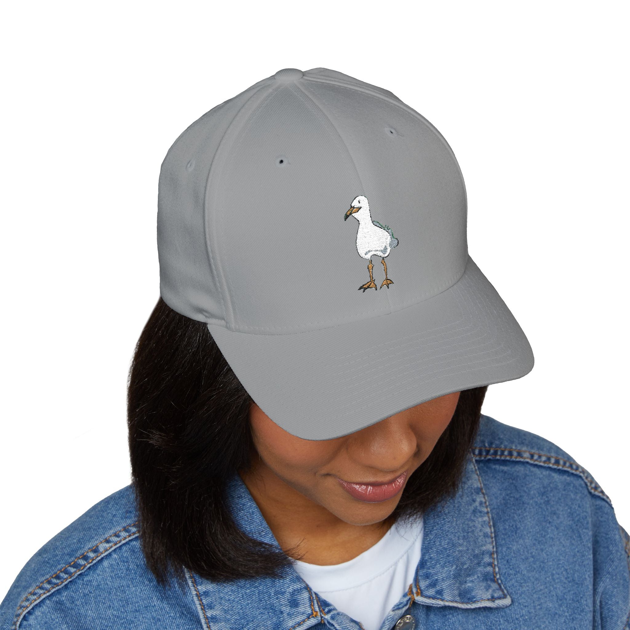 Give me a French Fry Seagull Cap - Funny Baseball Hat | Susan Drew Art